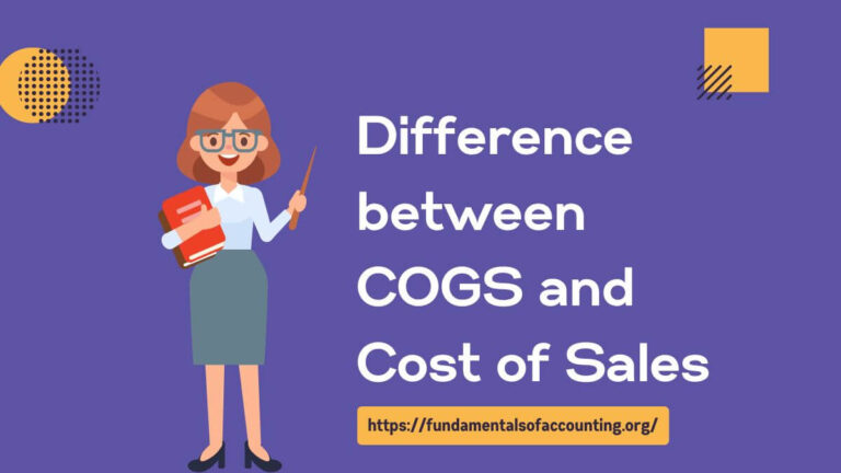 Difference between COGS and Cost of sales